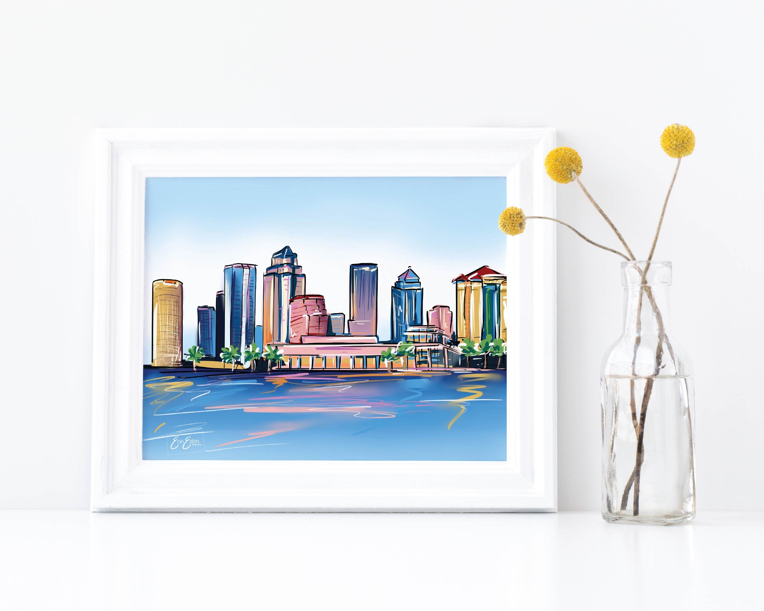 Tampa Florida Print / Floridian Print / Tampa Bay Print - Etsy
