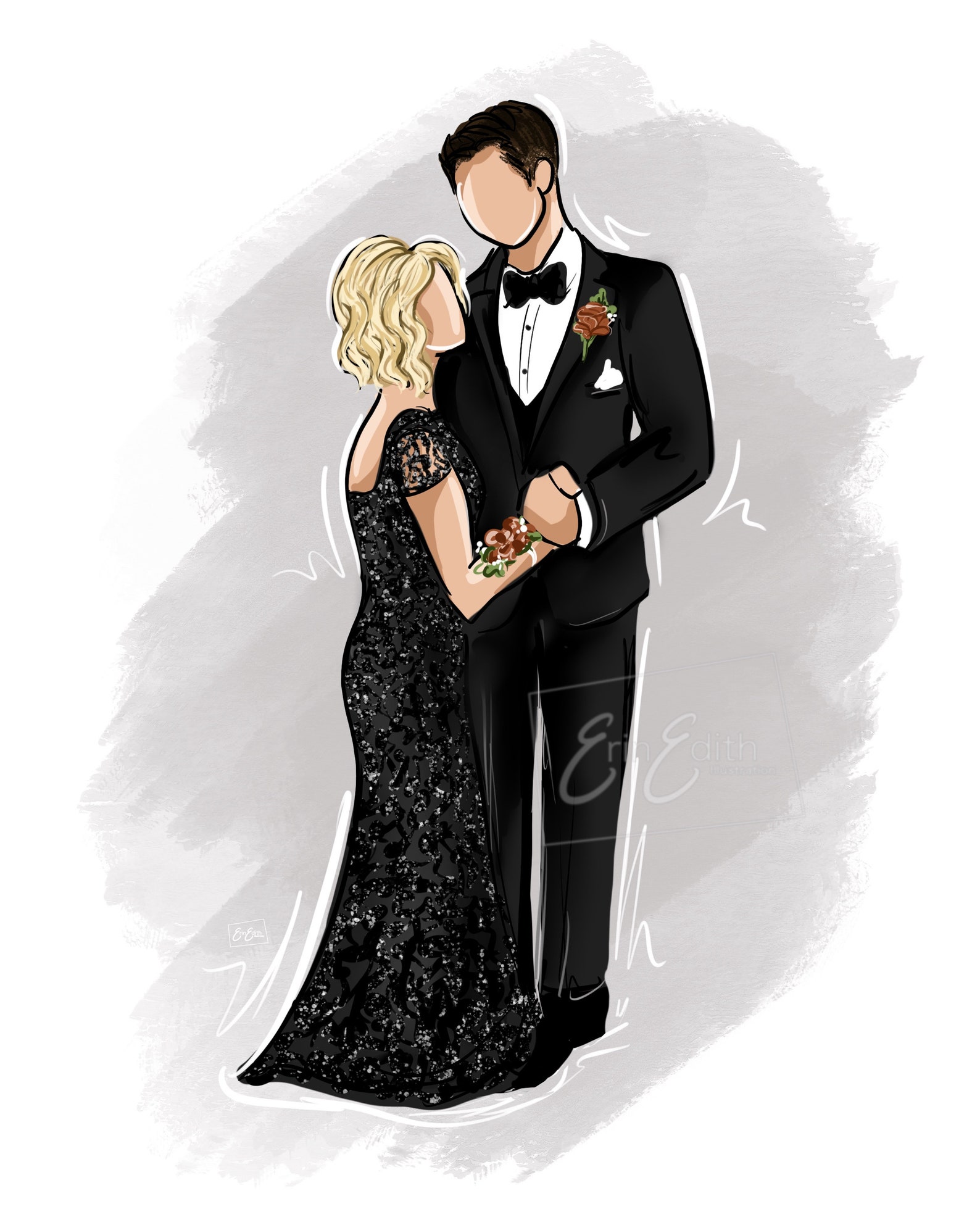 Mother of the Bride Illustration/ Mother of the Groom - Etsy