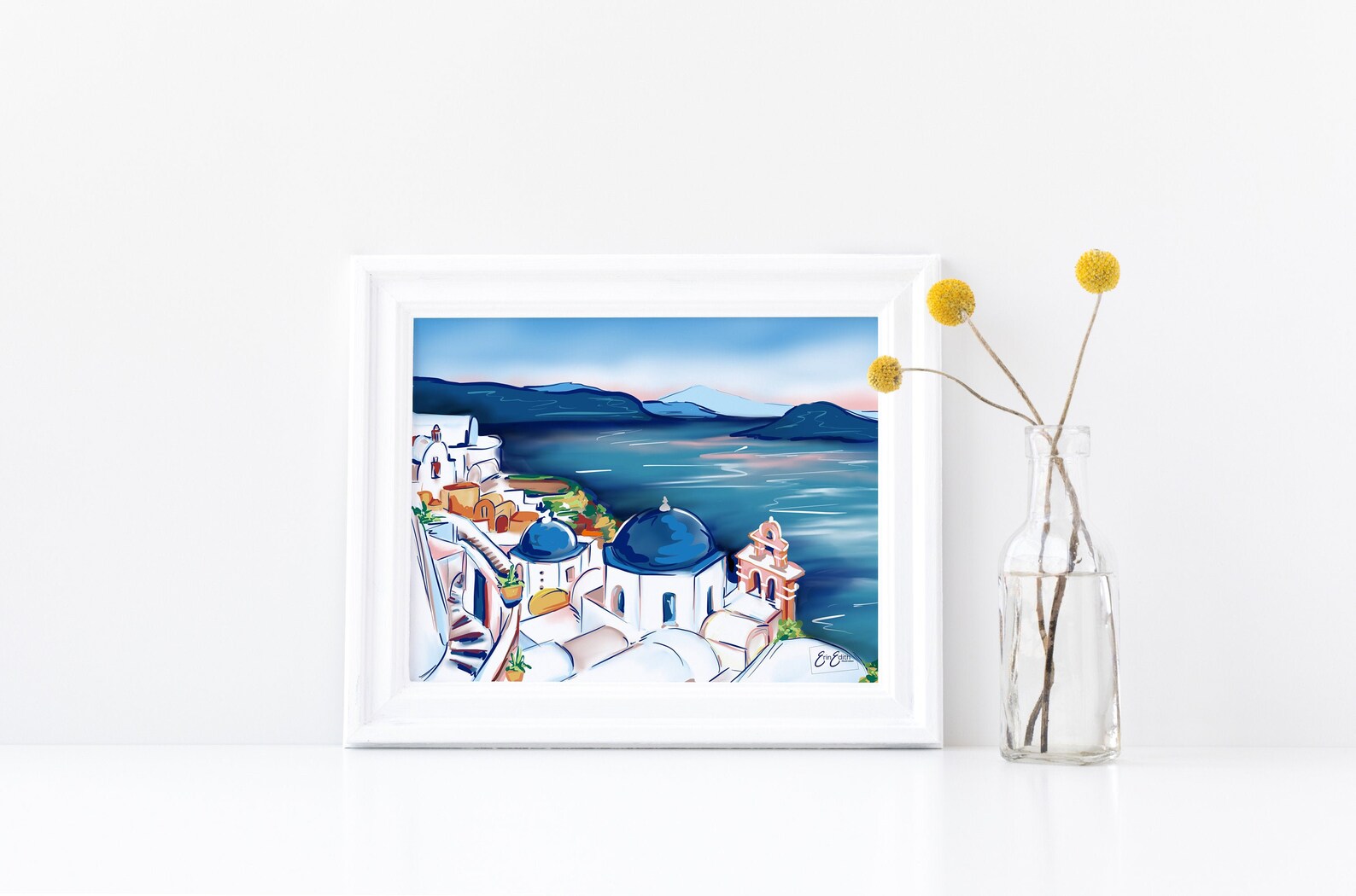 Santorini Greece Print / Greece Print / Mediterranean Print - Etsy