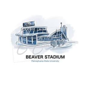 Beaver Stadium Print / Penn State University / Nittany Lions Print - Etsy