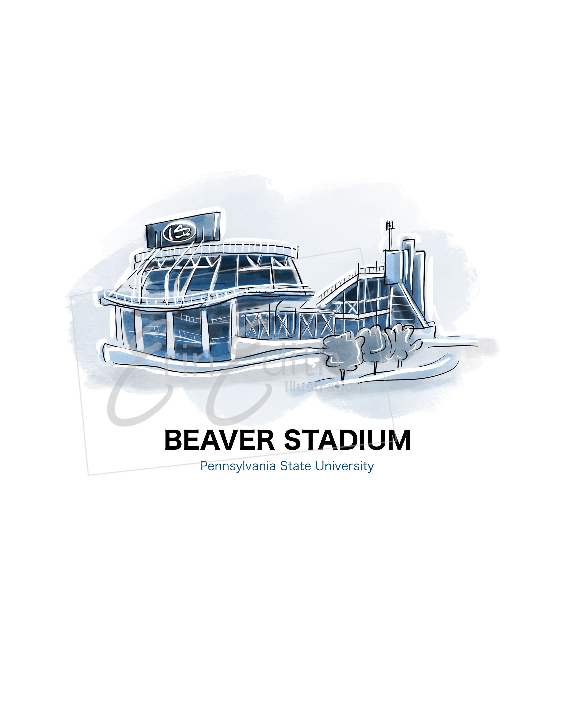 Beaver Stadium Print / Penn State University / Nittany Lions - Etsy