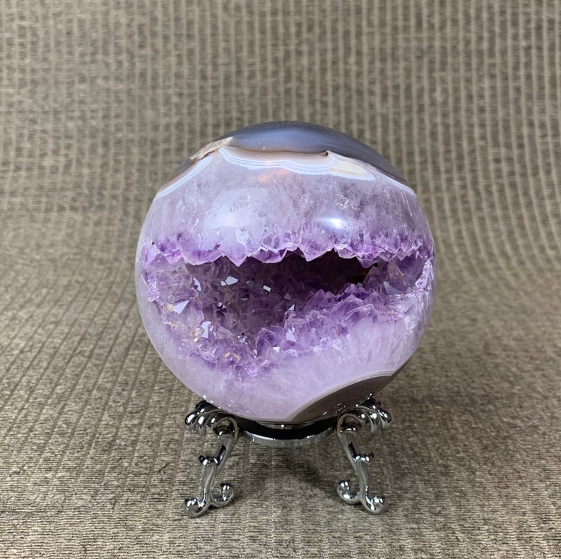 3.9 Smile Crystal Ball Open Mouth-shaped Amethyst Crystal | Etsy