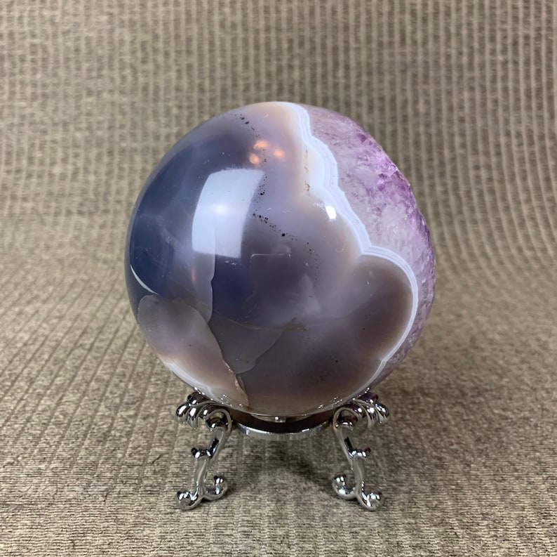 3.9 Smile Crystal Ball Open Mouth-shaped Amethyst Crystal | Etsy