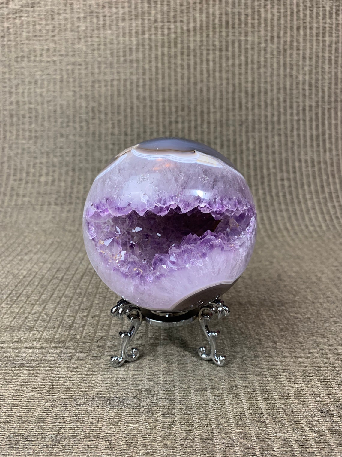 3.9 Smile Crystal Ball Open Mouth-shaped Amethyst Crystal | Etsy