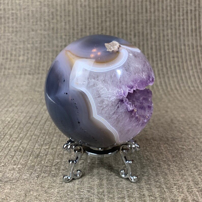 3.9 Smile Crystal Ball Open Mouth-shaped Amethyst Crystal | Etsy