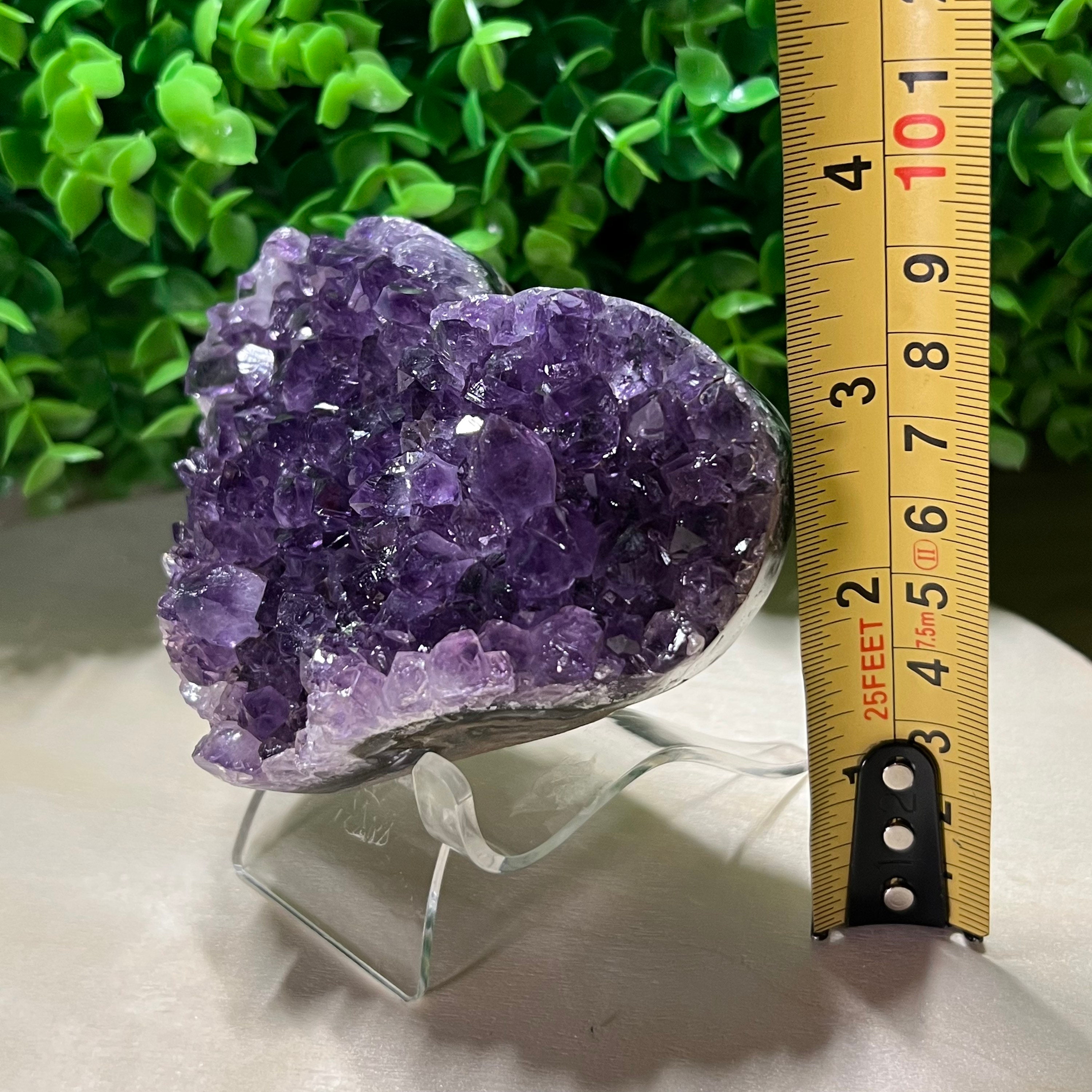 A549 AAA Natural Amethyst Heart Shaped/amethyst Cluster Geode - Etsy