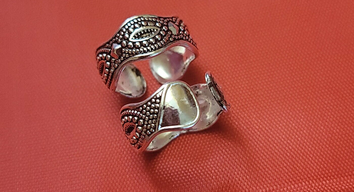 Antique Toe Rings, Indian Jewelry, Adjustable Toe Ring, Boho Style ...