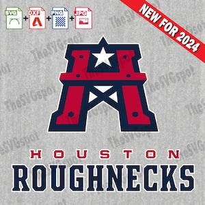 Houston Roughnecks SVG for Cricut & Silhouette. XFL Team Logo Layered ...