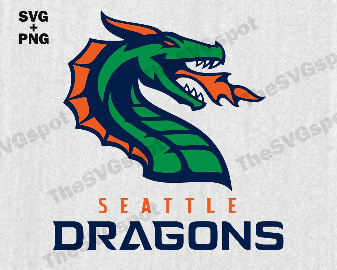Seattle Dragons SVG. XFL Dragons Football Team Logo SVG Cut | Etsy