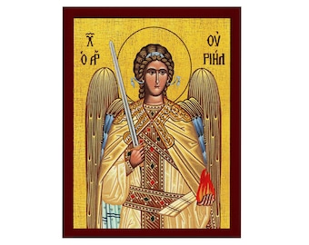 Archangel Uriel Orthodox Catholic Christian Byzantine Wooden - Etsy