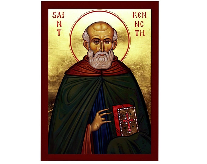 Saint Kenneth Icon, Handmade Greek Orthodox Icon of St Kenneth ...