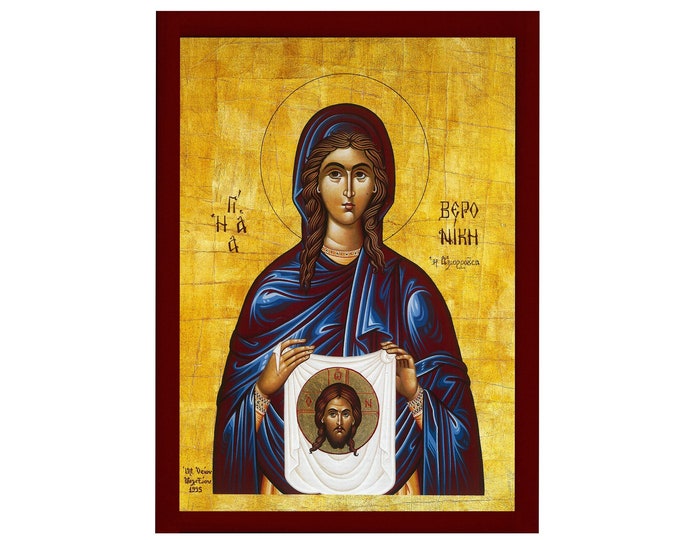 Saint Veronica Icon, Handmade Greek Orthodox Icon of St Veronika ...