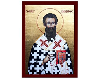 St. Ambrose of Milan - Etsy