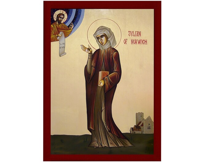 Saint Julian Icon, Handmade Greek Orthodox Icon of St Julian of Norwich ...