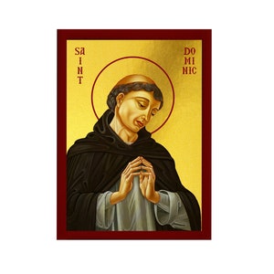 Saint Dominic Icon, Handmade Greek Orthodox Icon of St Dominic De ...