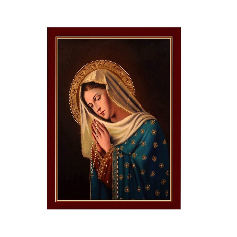 Virgin Mary Icon - Etsy