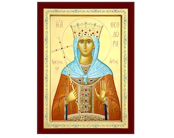 Saint Theodora, the Empress of Byzantium, Full Body, Byzantine Icon ...