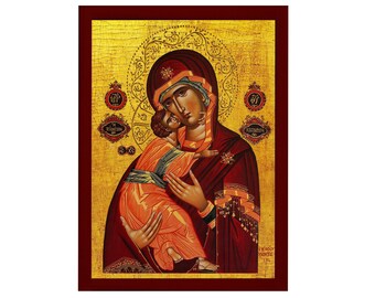 Virgin Mary Icon Panagia Paramythia Handmade Greek Christian | Etsy