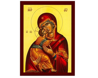 Virgin Mary Icon Panagia Paramythia Handmade Greek Christian | Etsy