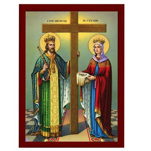 Saint Helen Icon Handmade Greek Christian Orthodox Icon of St - Etsy