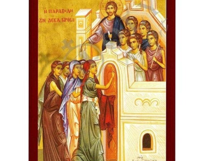 The Parable of the Ten Virgins Icon Handmade Greek Orthodox Icon ...