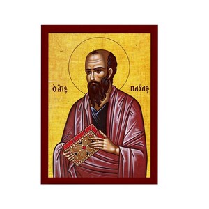Apostle Paul Icon, Handmade Greek Orthodox Icon of St Paul the Apostle ...