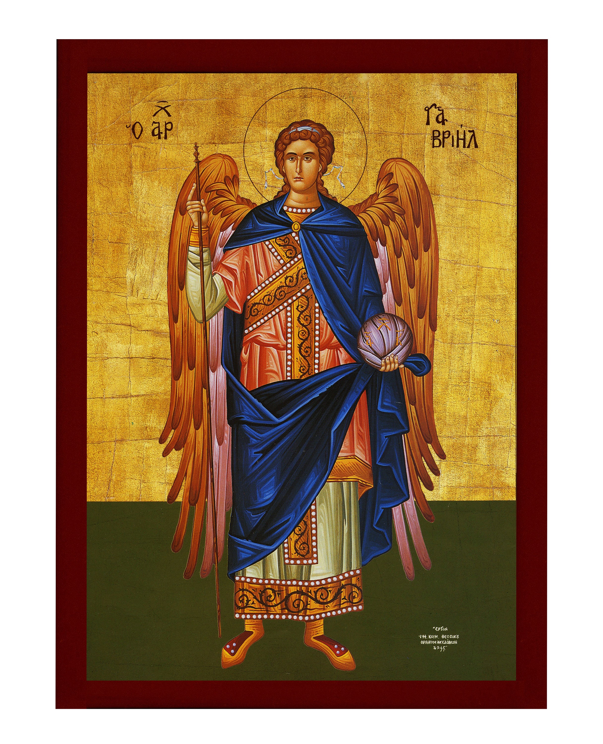 Archangel Gabriel icon Handmade Greek Orthodox icon of St | Etsy