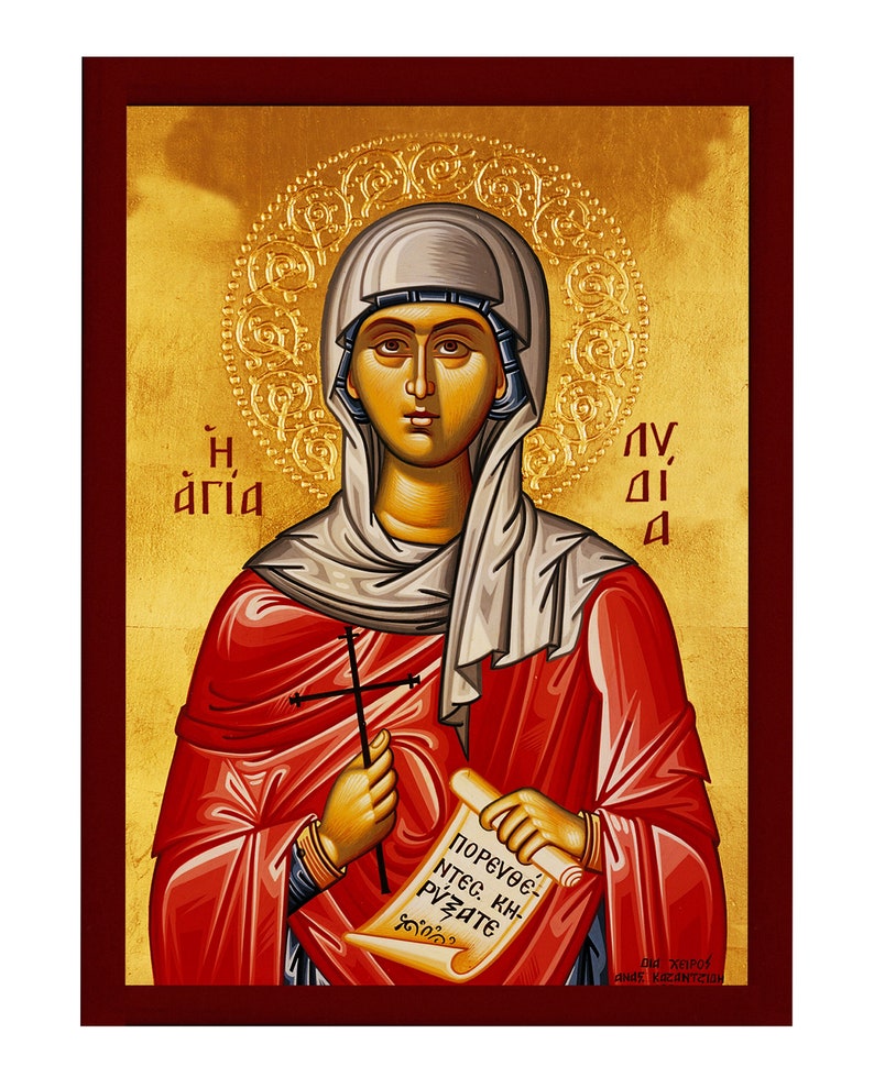 Saint Lydia Icon Handmade Greek Orthodox Icon of St Lydia - Etsy