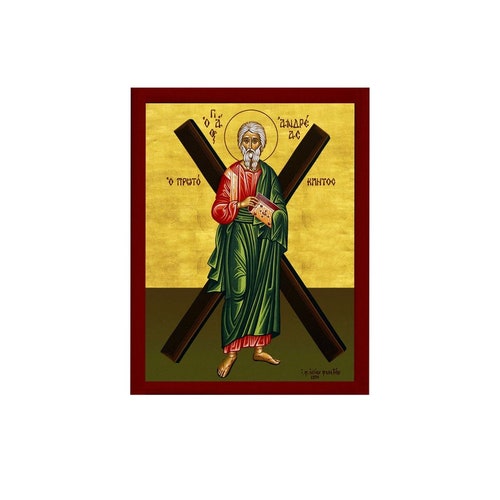 Saint Andrew Icon the Apostle Handmade Greek Orthodox Icon of - Etsy