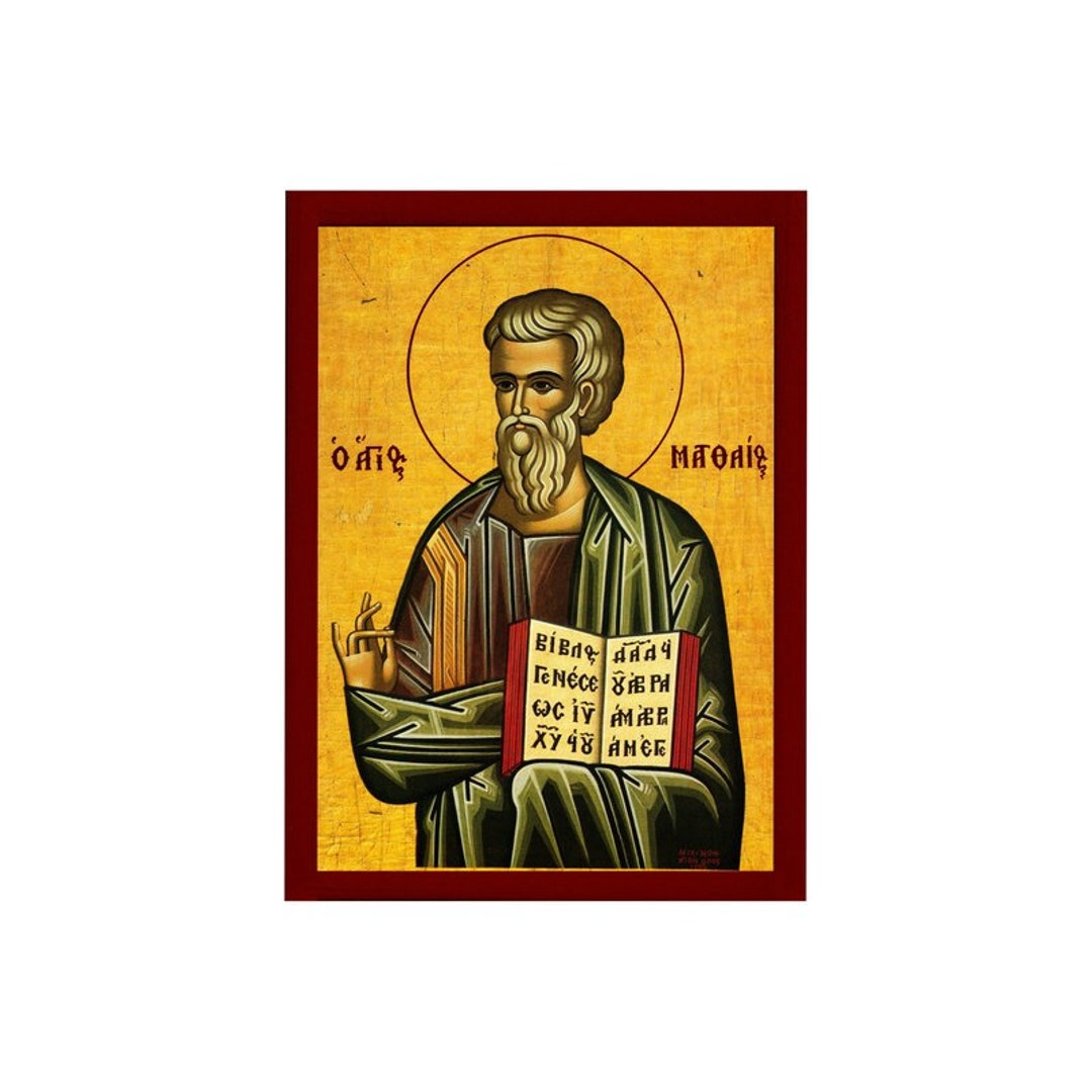 Saint Matthew the Apostle Icon Handmade Greek Orthodox Icon of Apostle ...