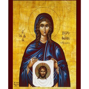 Saint Veronica Icon, Handmade Greek Orthodox Icon of St Veronika ...
