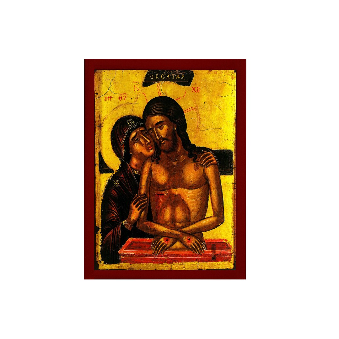 Humiliation of Jesus Christ Icon, Handmade Greek Orthodox Icon of ...