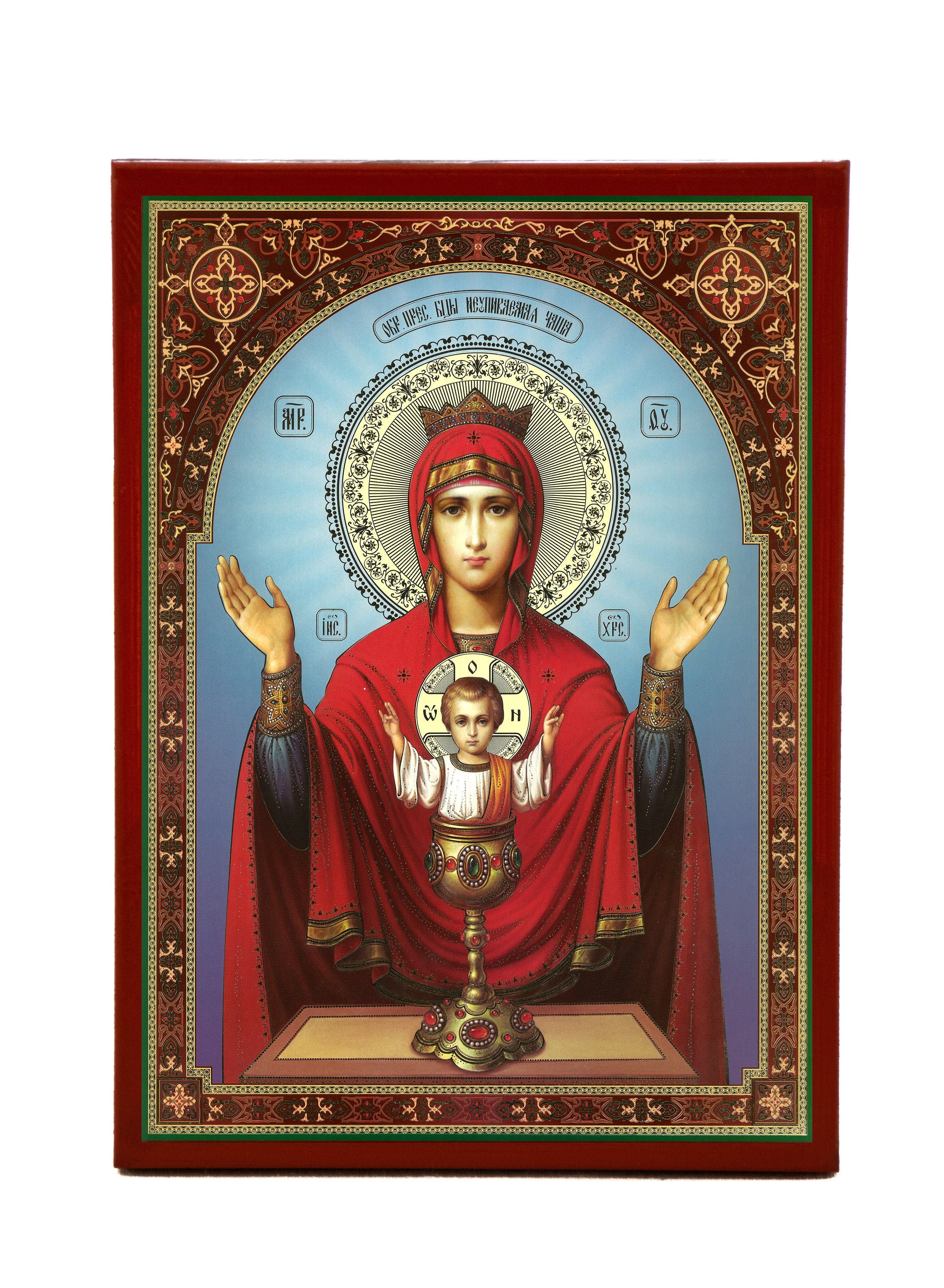 Virgin Mary Icon Panagia Handmade Greek Orthodox Icon - Etsy