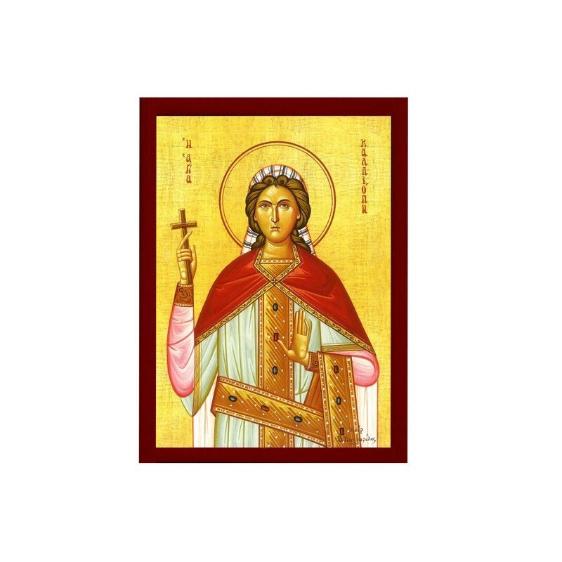 Saint Calliope Icon Handmade Greek Orthodox Icon St Kalliopi - Etsy