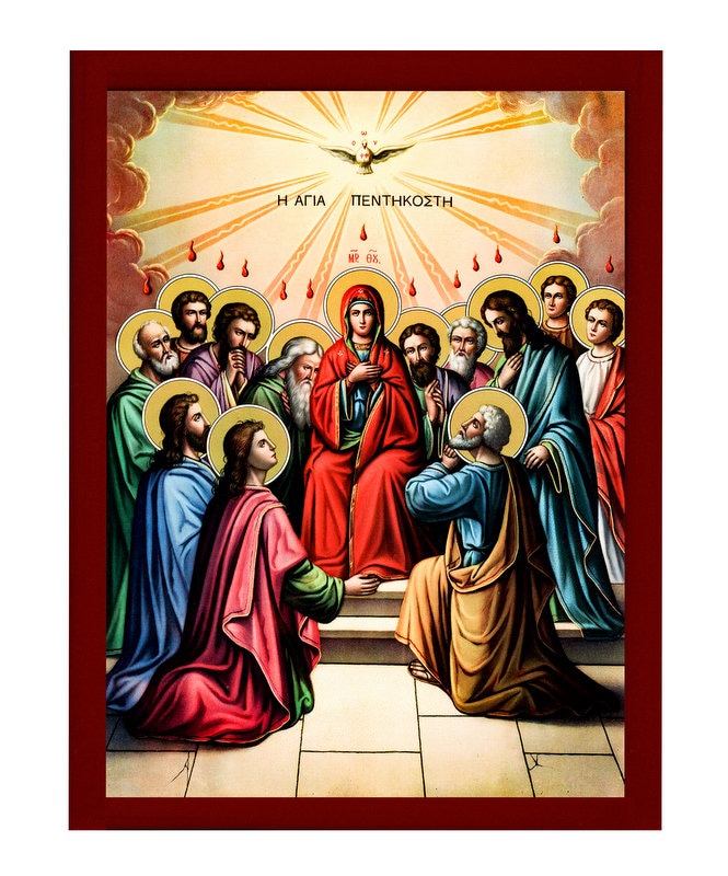 The Pentecost Icon Handmade Greek Orthodox Icon of Holy - Etsy