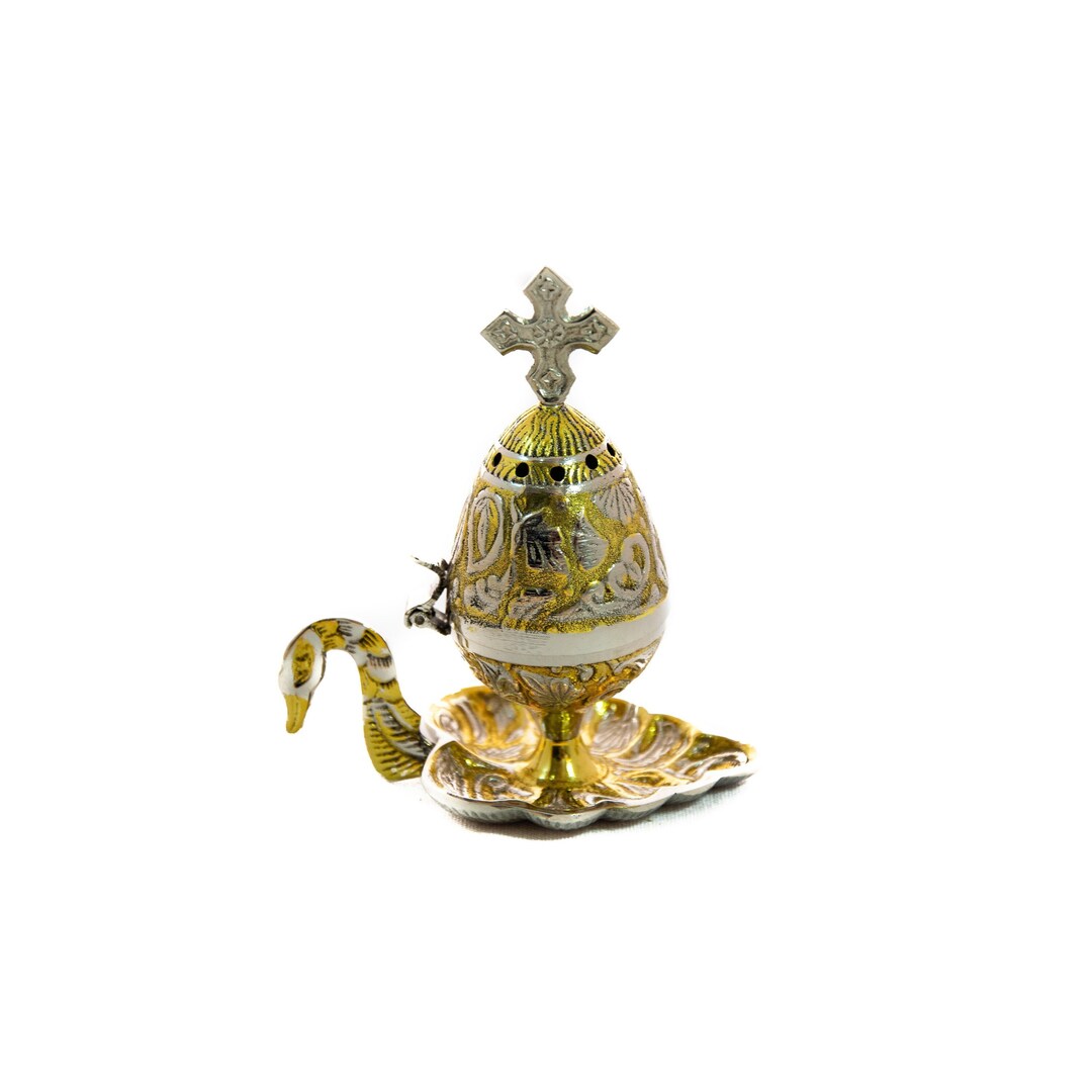Christian Brass Resin Incense Burner, Greek Orthodox Thurible Incense ...