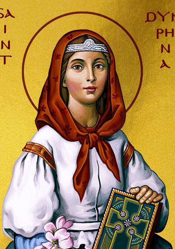 Saint Dymphna Icon Handmade Greek Orthodox Icon St Dymphna | Etsy