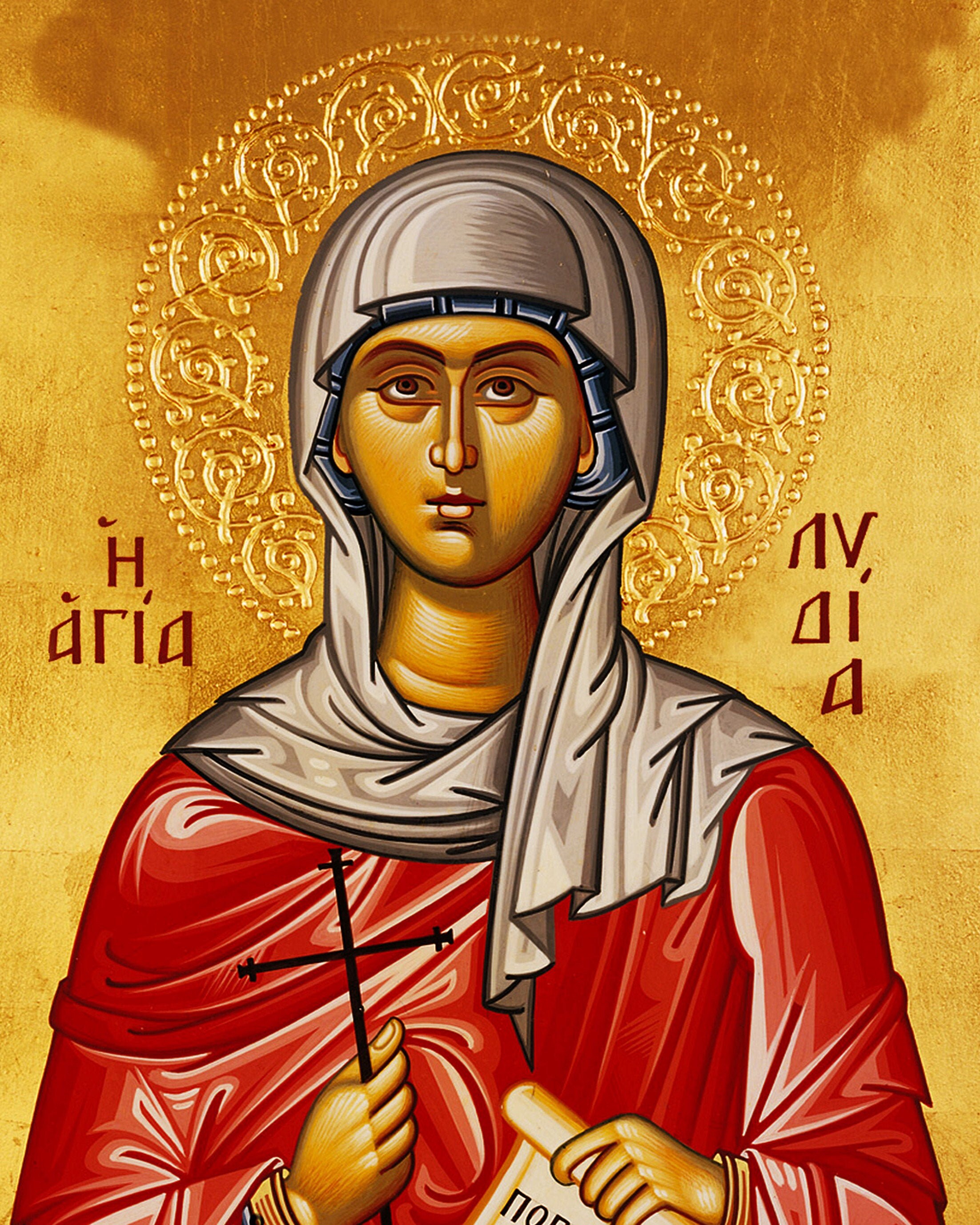 Saint Lydia Icon Handmade Greek Orthodox Icon of St Lydia - Etsy