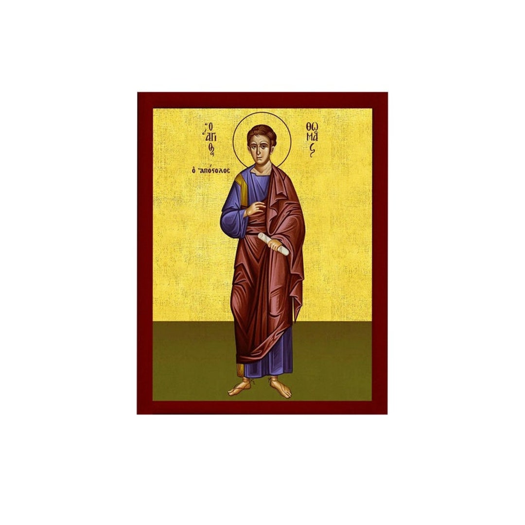 Saint Thomas the Apostle Icon, Handmade Greek Orthodox Icon of Apostle ...