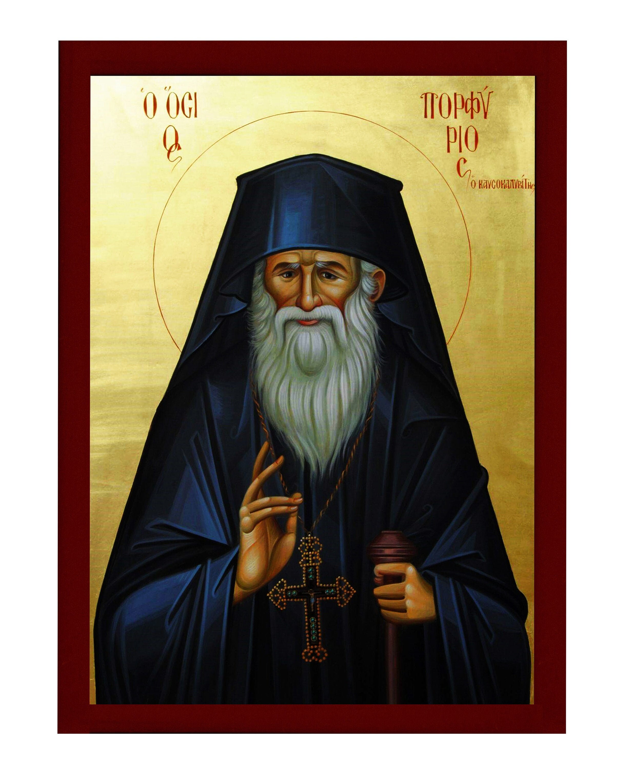 Saint Porphyrios Icon Handmade Greek Orthodox Icon of St | Etsy