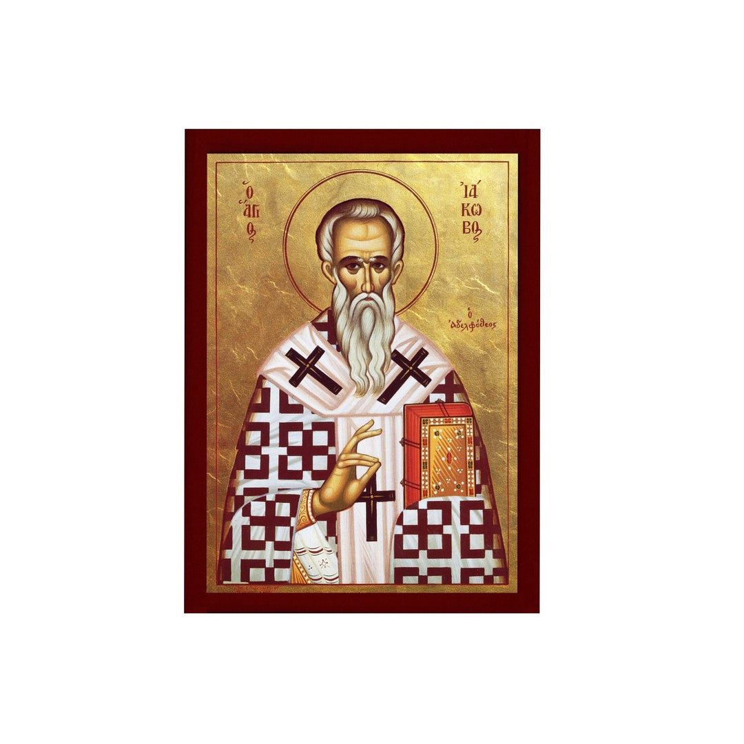 Saint James Icon, Handmade Greek Orthodox Icon of Apostle Iakovos ...