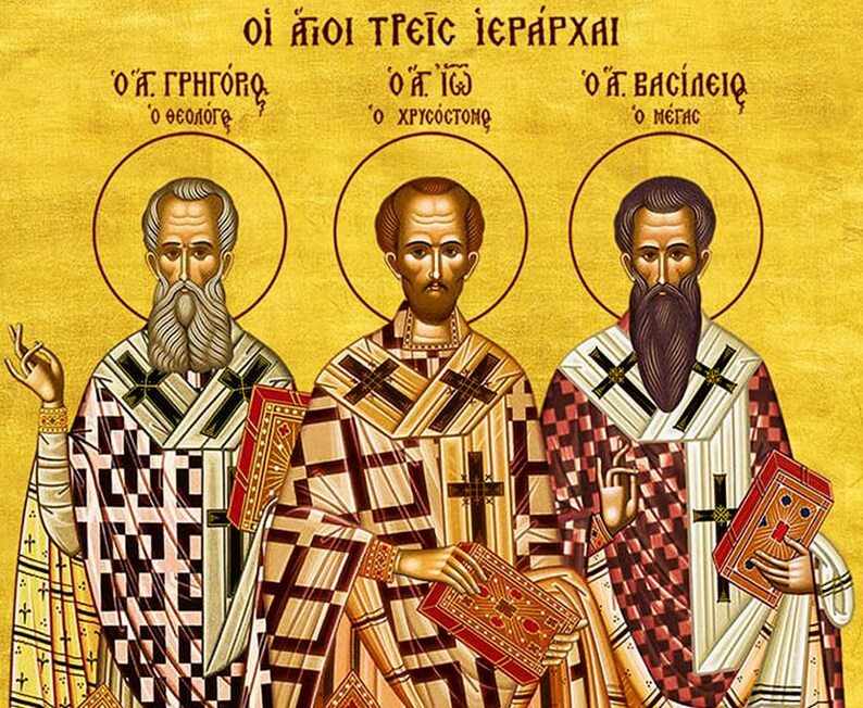 Saints Three Hierarchs Icon Handmade Greek Orthodox Icon of - Etsy Canada