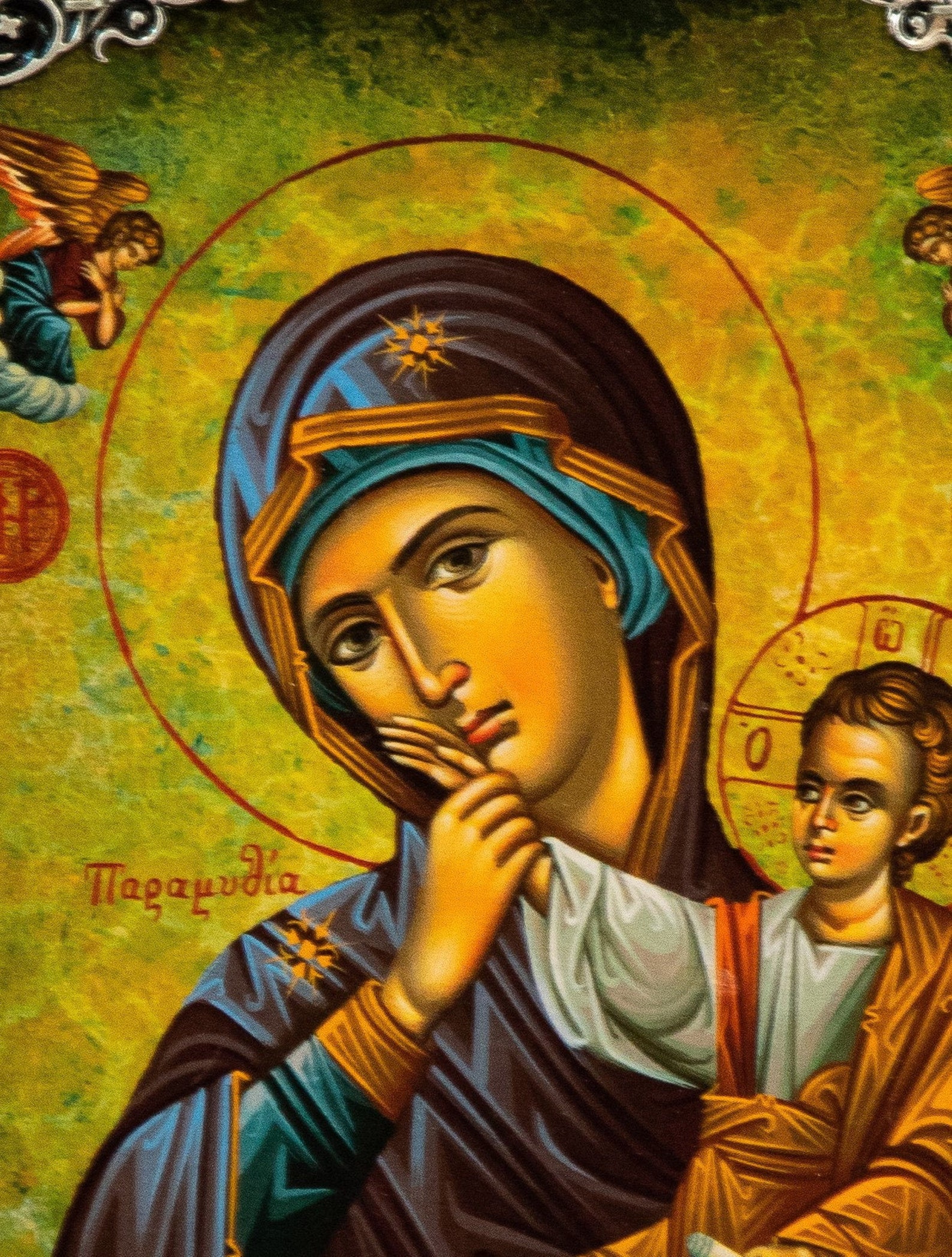 Virgin Mary Icon Panagia Paramythia Handmade Greek Christian | Etsy