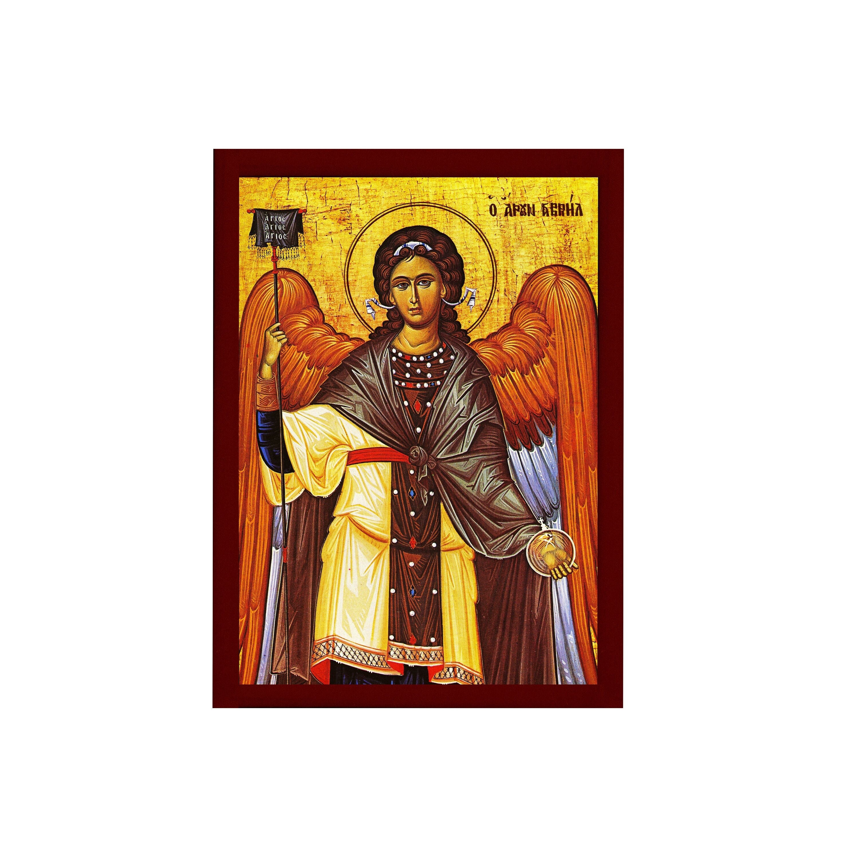 Archangel Gabriel Icon Handmade Greek Orthodox Icon of St - Etsy Canada