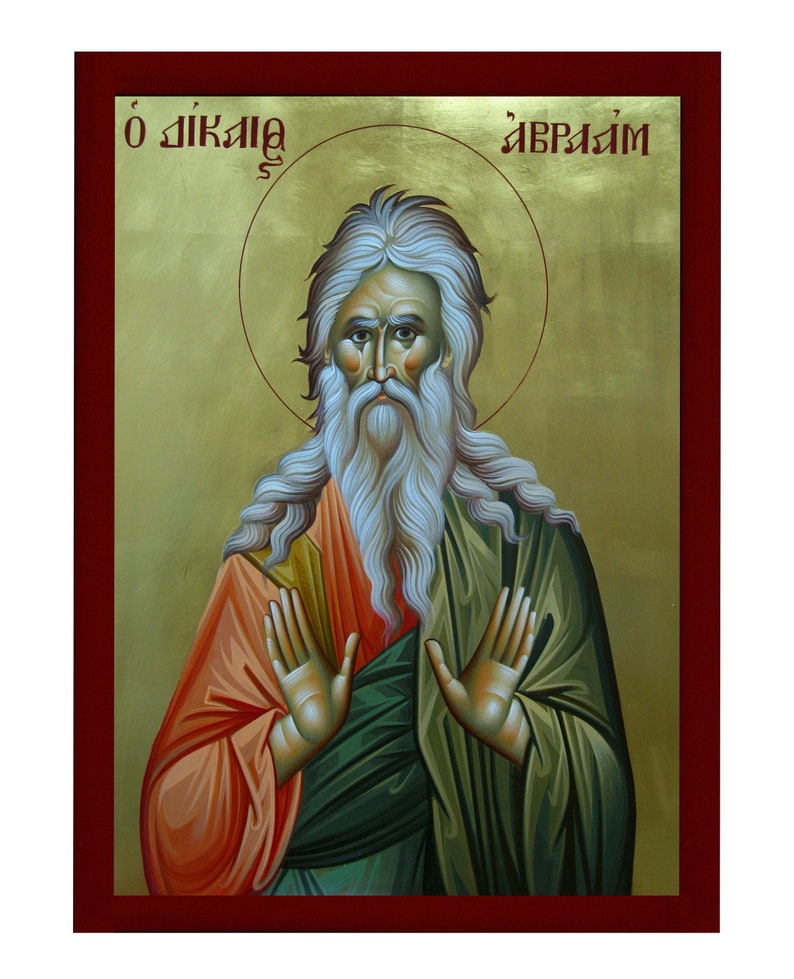 Saint Abraham Icon Handmade Greek Orthodox Icon of Forefather - Etsy