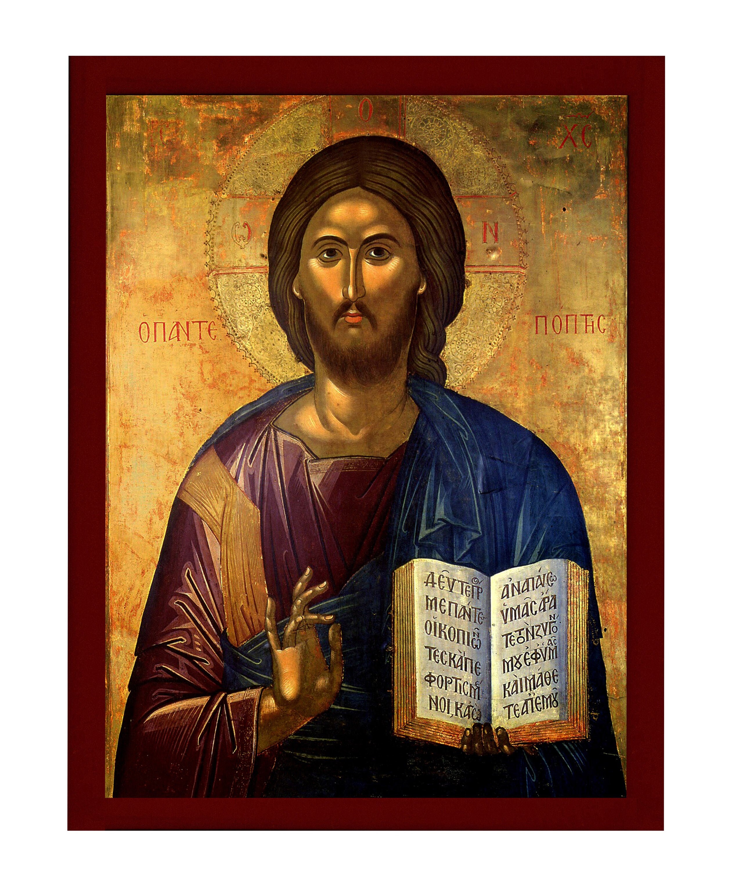 Jesus Christ Icon Handmade Greek Orthodox Icon of Our Lord | Etsy