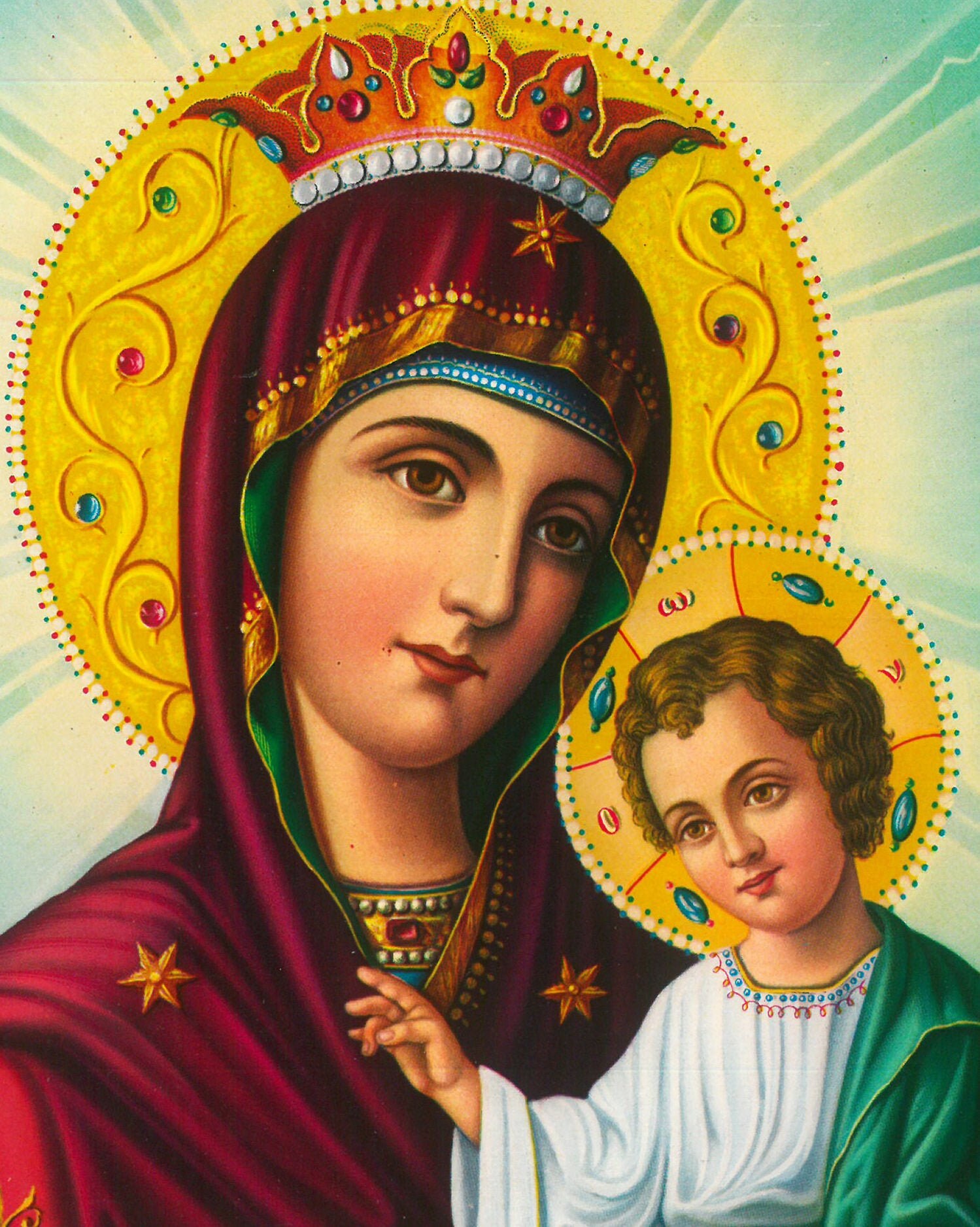 Virgin Mary Icon Panagia Greek Christian Orthodox Icon - Etsy