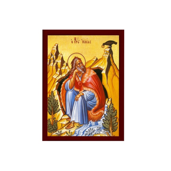 Prophet Elijah Icon Handmade Greek Orthodox Icon of Saint - Etsy