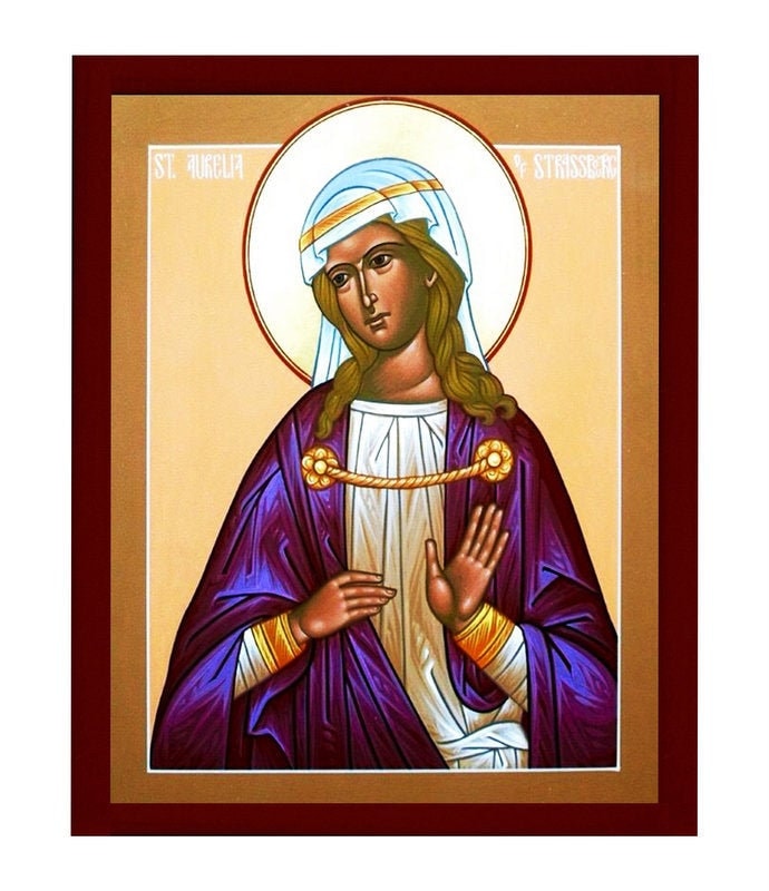 Saint Aurelia Icon Handmade Greek Catholic Icon of St Aurelia | Etsy