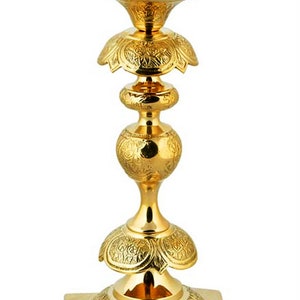 Christian Brass Table Oil Vigil Lamp With Cross, Hand-painted Prayer ...
